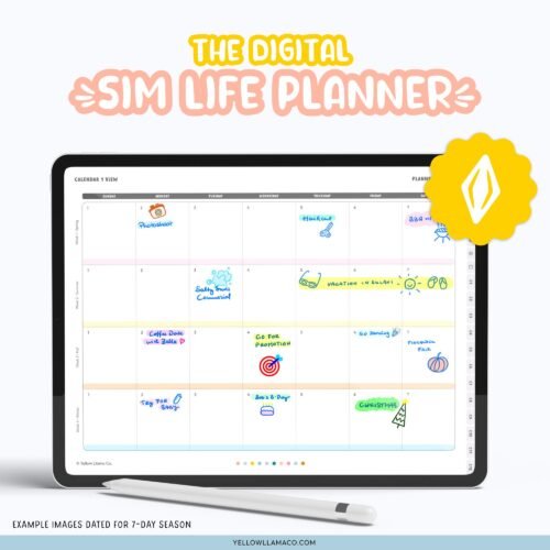 The Digital Sim Life Planner For Sims 4 Gameplay | All-In-One Bundle ...