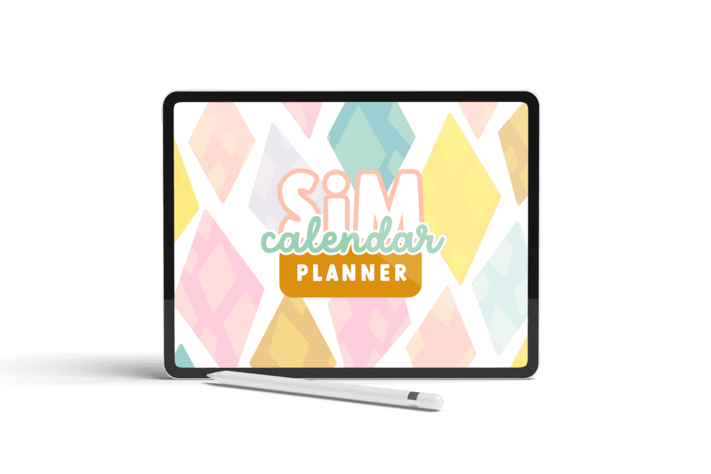 Digital Sim Calendar Planner - Yellow Llama Co.
