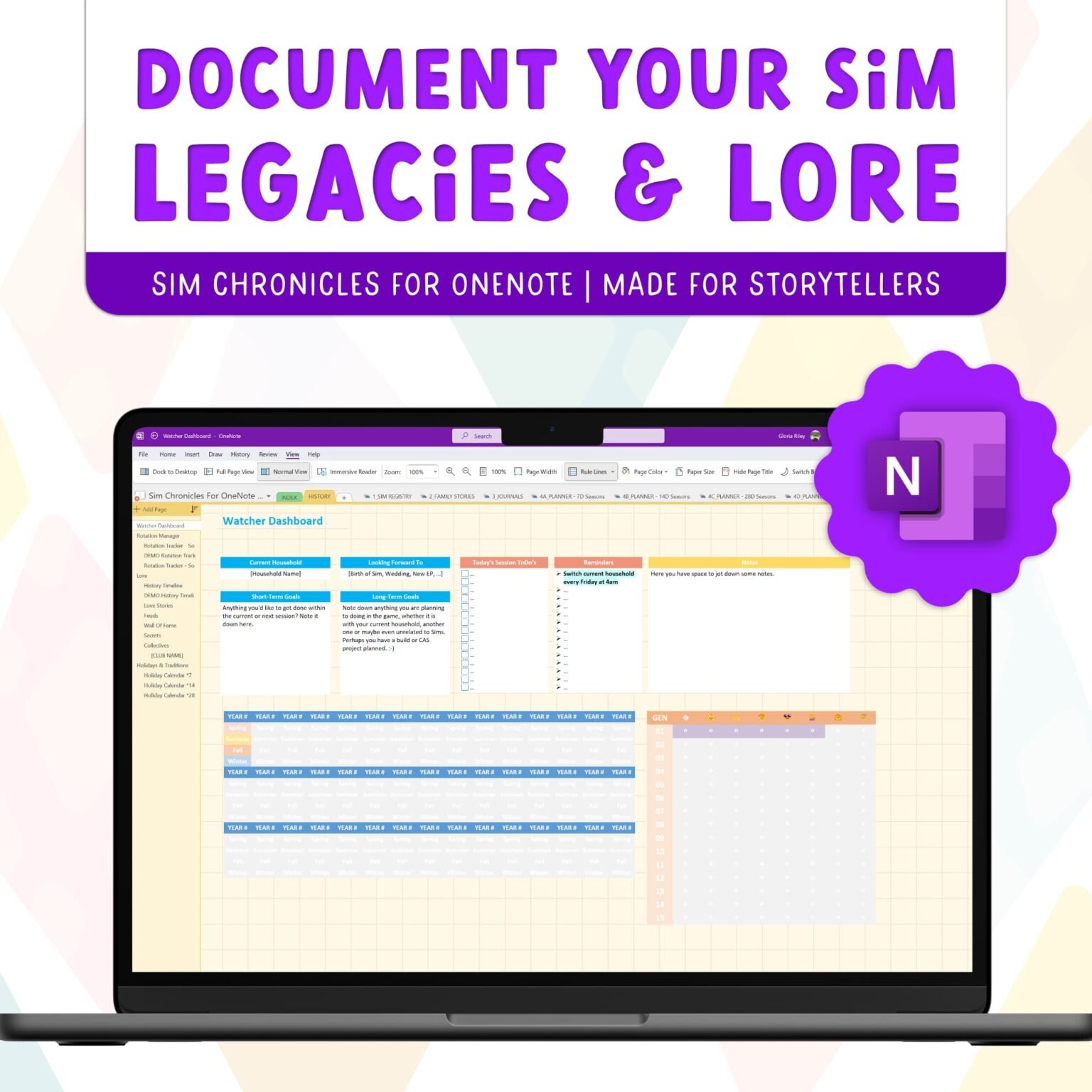 The Digital Sim Life Planner For Sims 4 Gameplay | All-In-One Bundle ...
