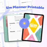 Sim Planner Printable - Yellow Llama Co.